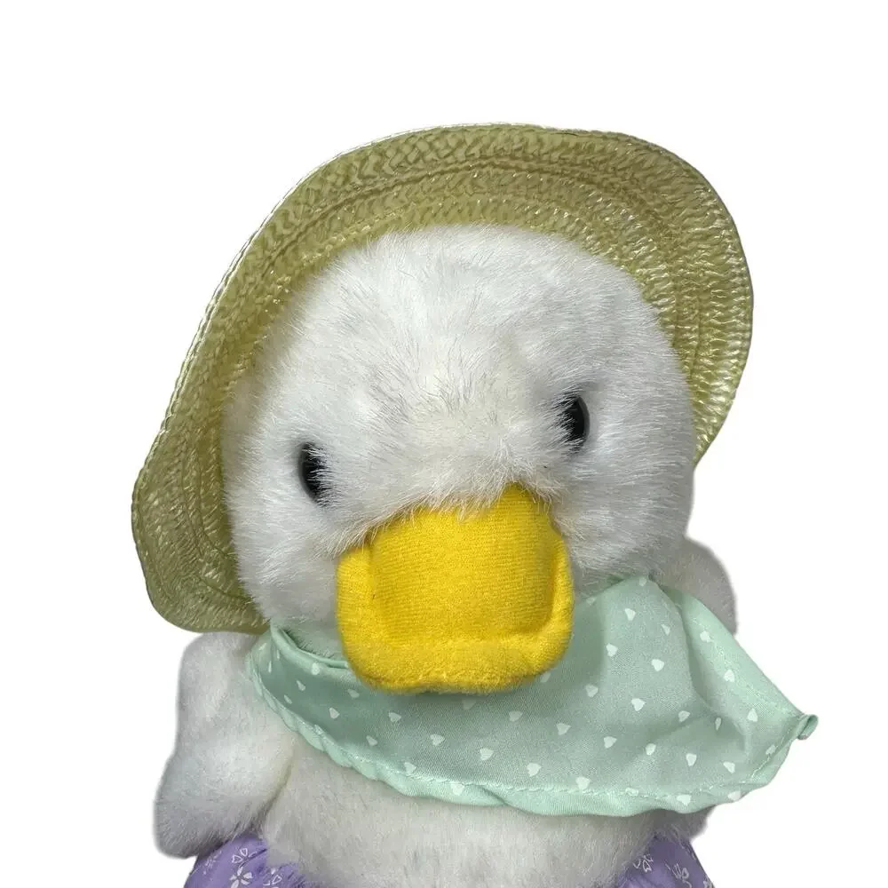 Dan Dee | Toys | Vtg Dan Dee White Stuffed Plush Chick Duck With Straw ...